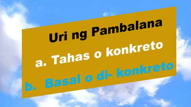 Uri ng Pangngalan | PPTX