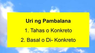 Pantangi at pambalana | PPTX