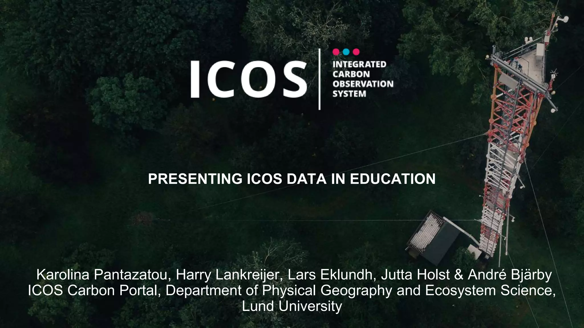 Pantazatou, Karolina: Presenting ICOS data in education | PPTX