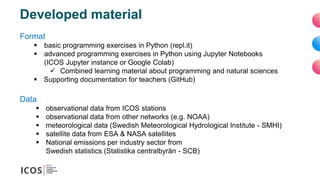 Pantazatou, Karolina: Presenting ICOS data in education | PPTX