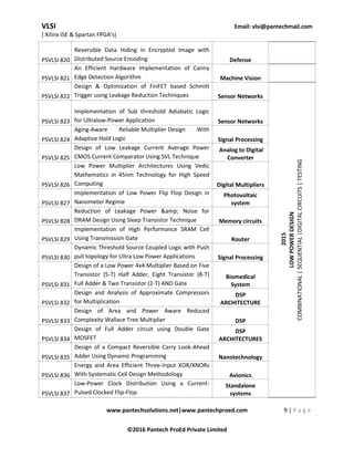 Pantech vlsi [xilinx ise & spartan fpga] 2016-17 | PDF