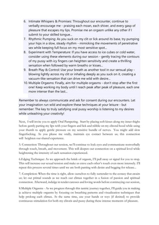 Pantheris's Tantric Connection and Ecstasy Unison Guide | PDF