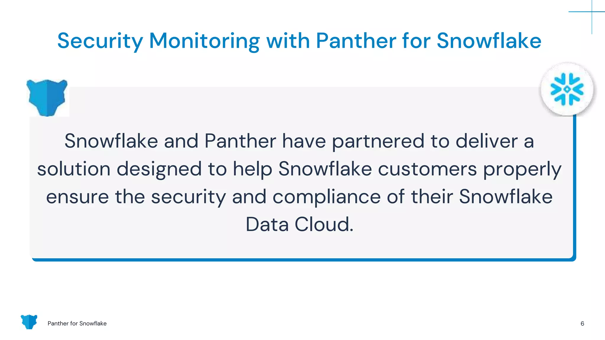 How to Implement Snowflake Security Best Practices with Panther | PPTX