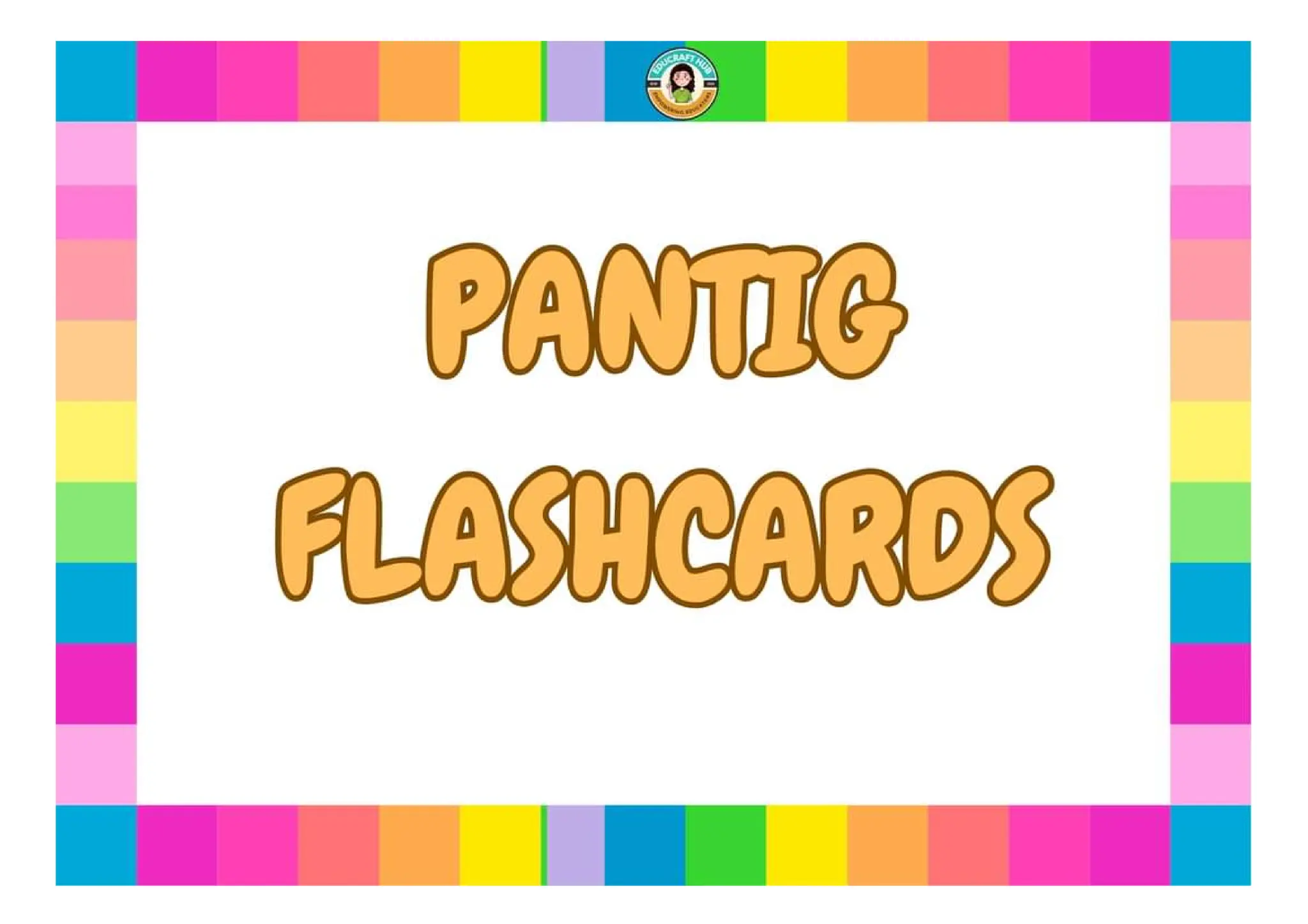 Pantig Flashcards for Readingin Filipino | PDF