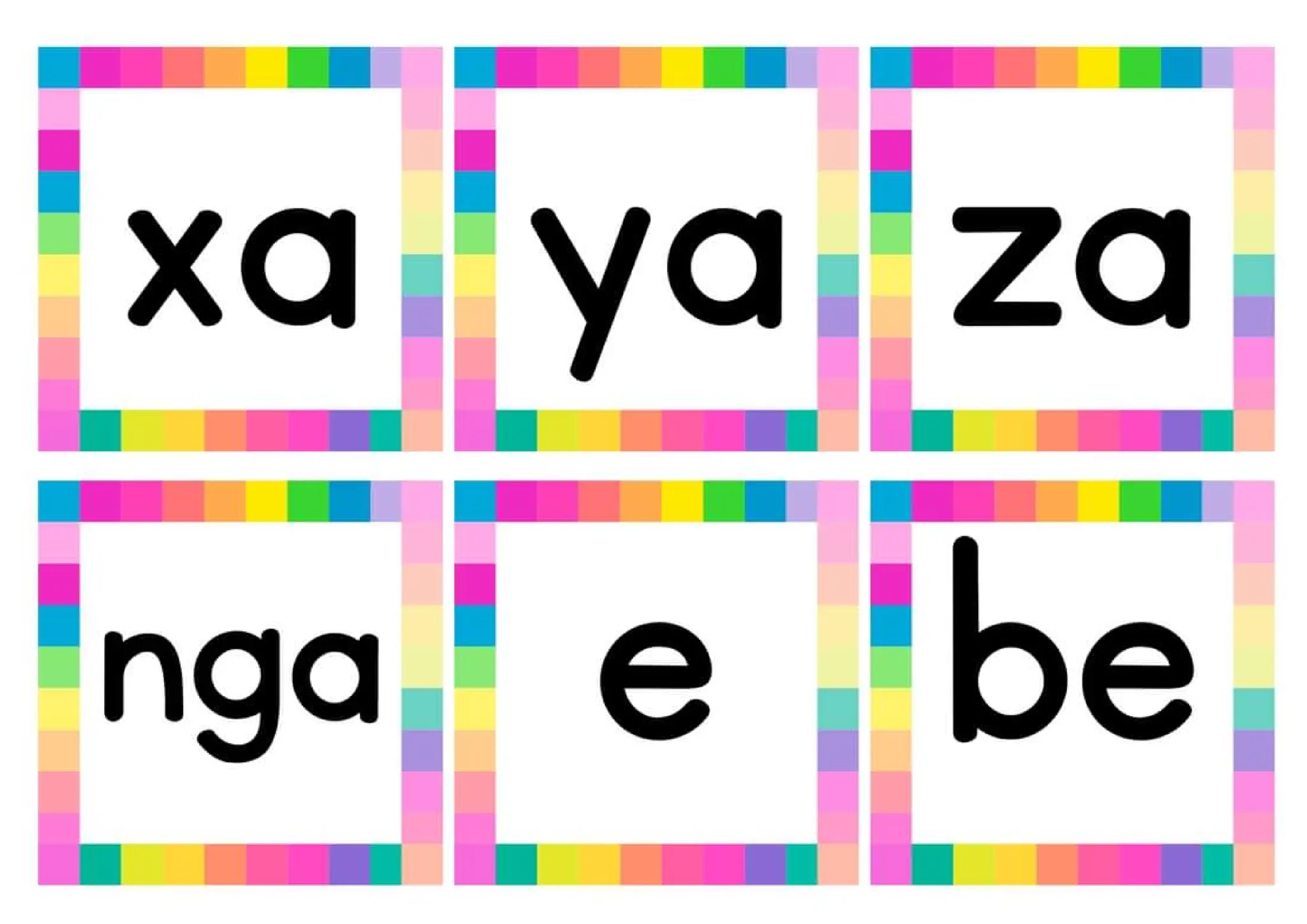 Pantig Flashcards for Readingin Filipino | PDF