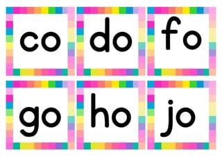 Pantig Flashcards for Readingin Filipino | PDF