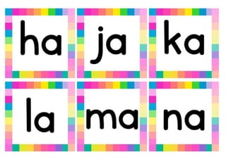 Pantig Flashcards for Readingin Filipino | PDF