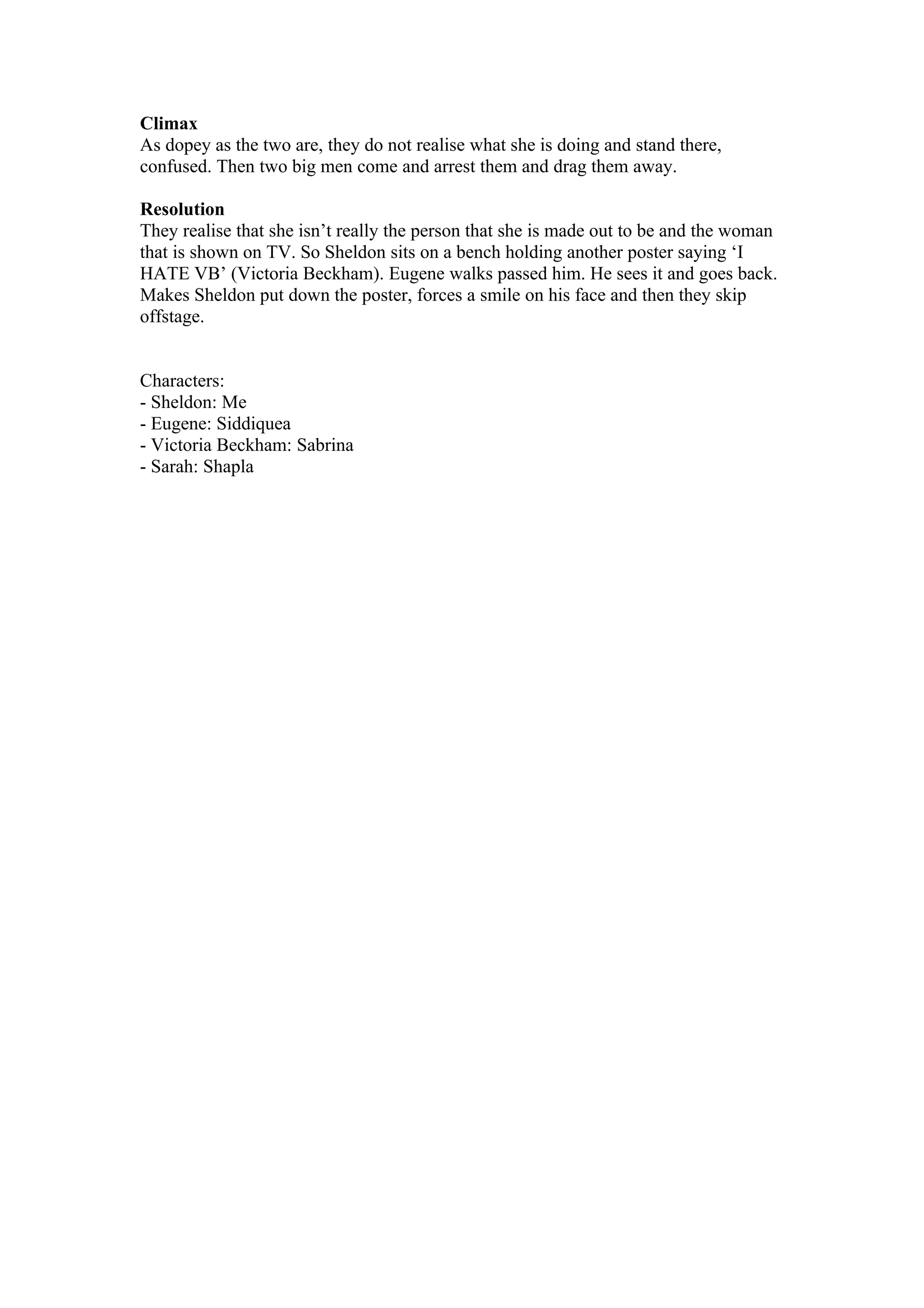 Pantomime Scene Outline - group | PDF