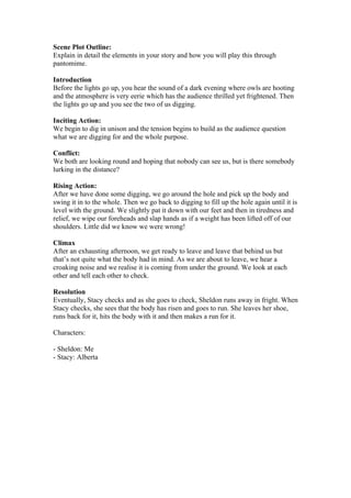 Pantomime Scene Outline - Pairs | PDF