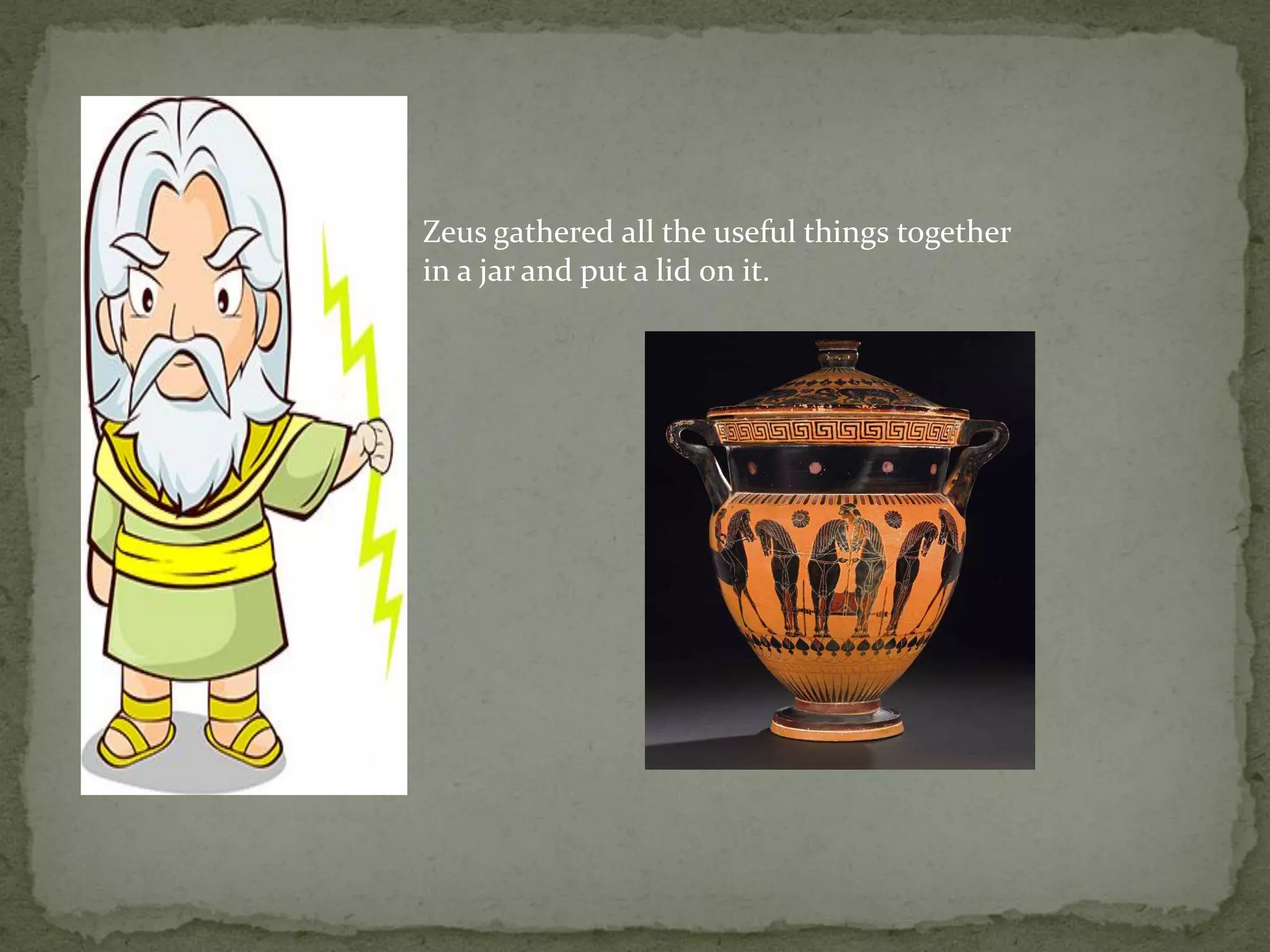 Zeus and the jar of good things (Greek Ancient Myth) | PDF | Hinduism ...
