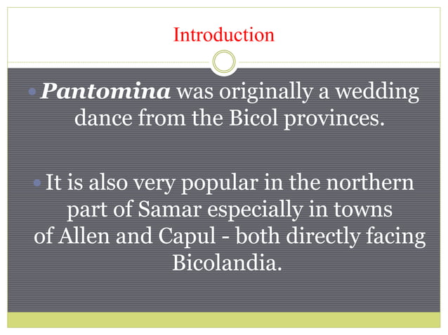Pantomina (Philippine Folk Dance) | PPTX