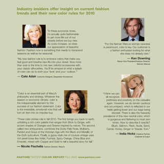 Pantone Fashion Color Report – Fall 2010 | PDF