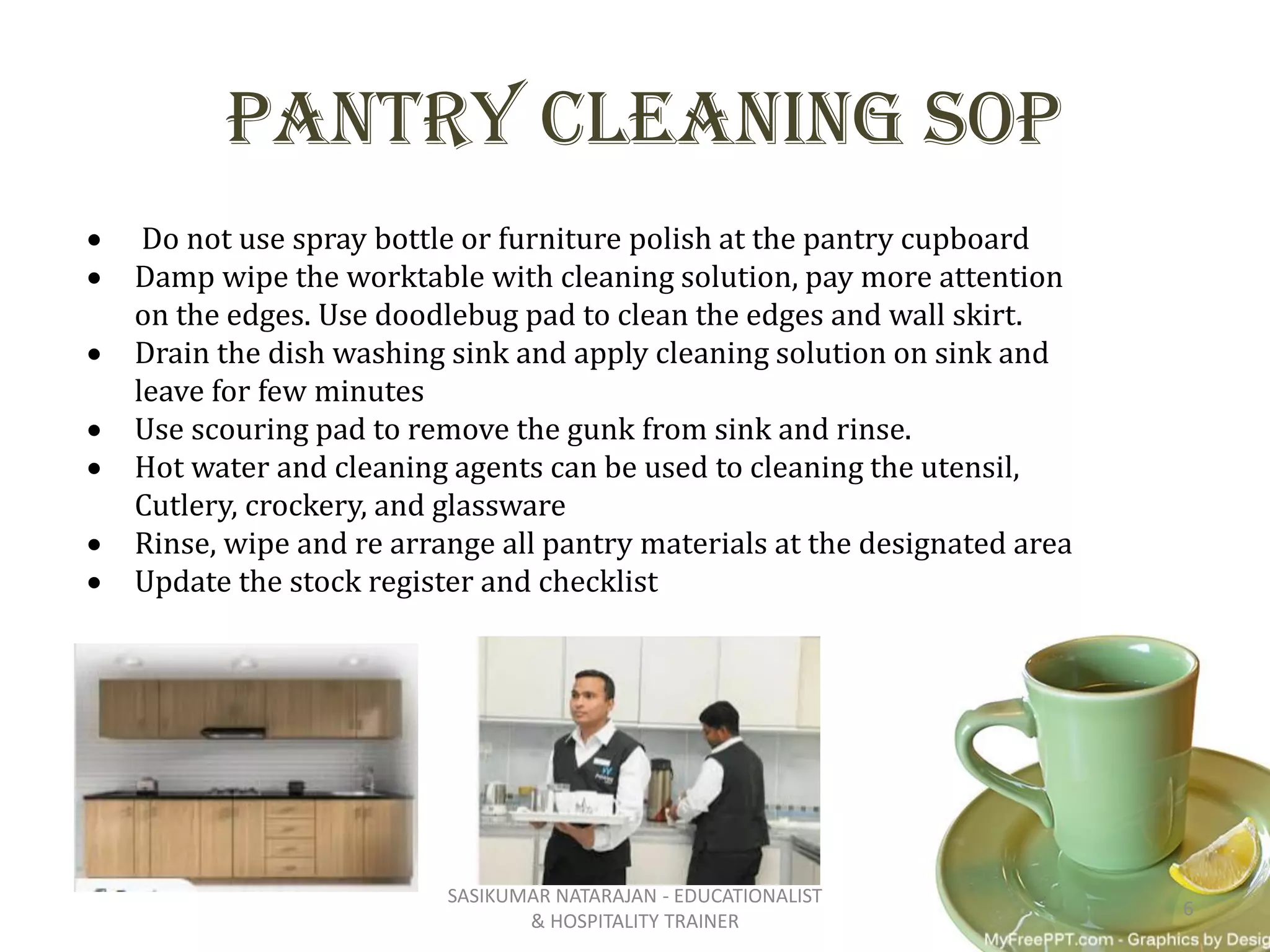 Pantry cleaning for Office/Tea boys | PDF