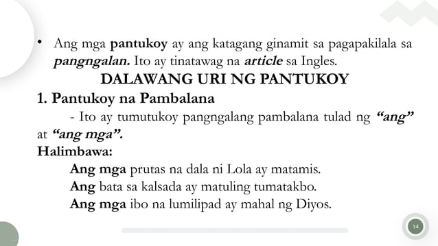 PANTUKOY bahagi ng panalita. 124624584pptx | PPT