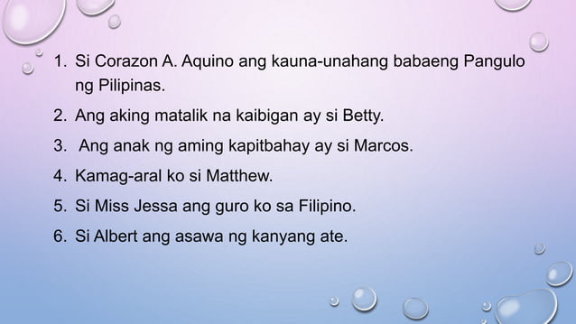 Pantukoy na Si, Sina, Ang at Ang Mga | PPTX