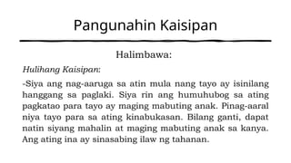 Pantulong na Kaisipan ng Baitang 8-Ikalawang Markahan | PPTX