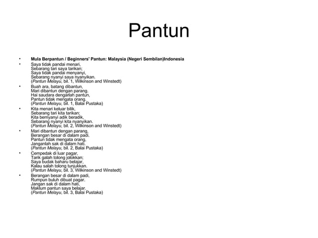 Pantun Melayu | PPT