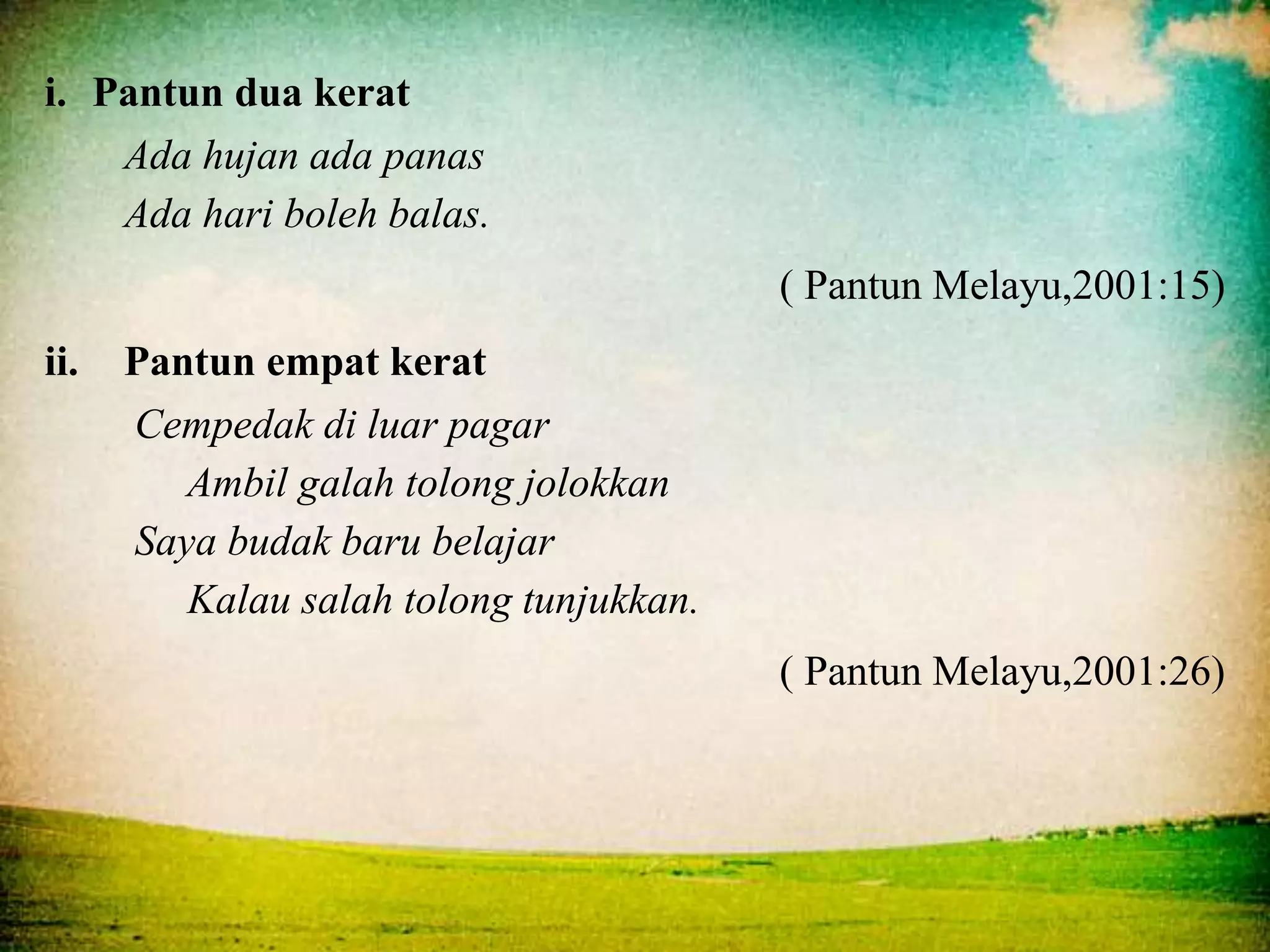 Slaid Pembentangan Pantun Melayu: Bingkisan Permata | PPTX