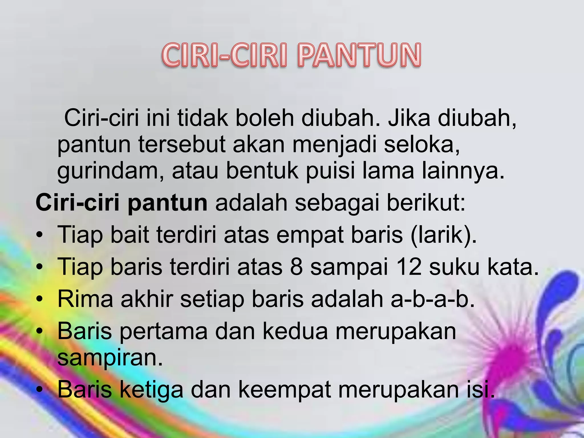 PANTUN pengertian, ciri-ciri dan jenis-jenis Pantun beserta contohnya ...