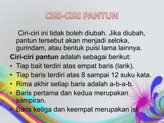 PANTUN pengertian, ciri-ciri dan jenis-jenis Pantun beserta contohnya ...