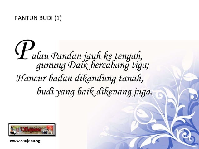 Pantun Budi | PPS