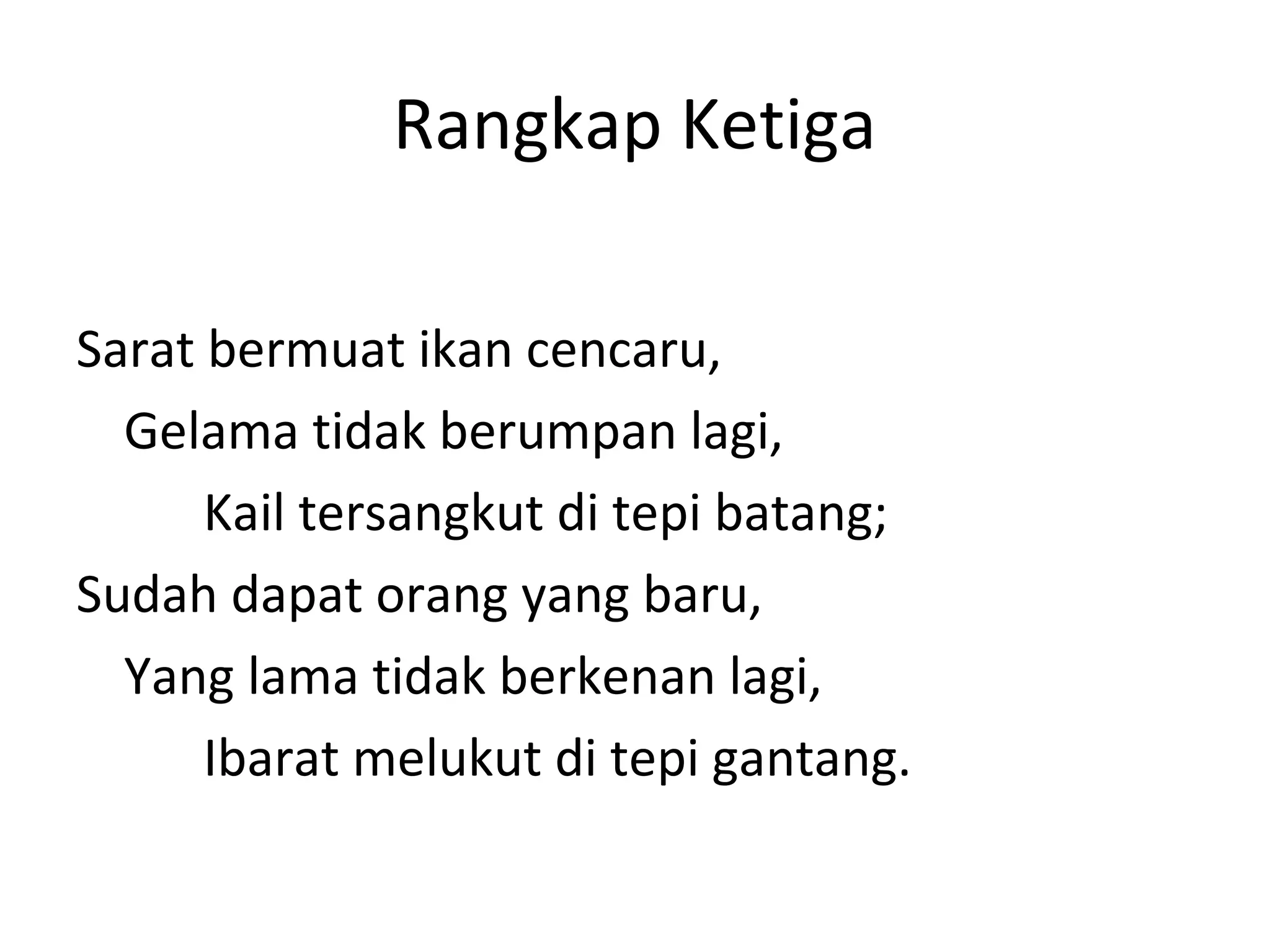 Pantun enam kerat tingkatan 5 | PPT