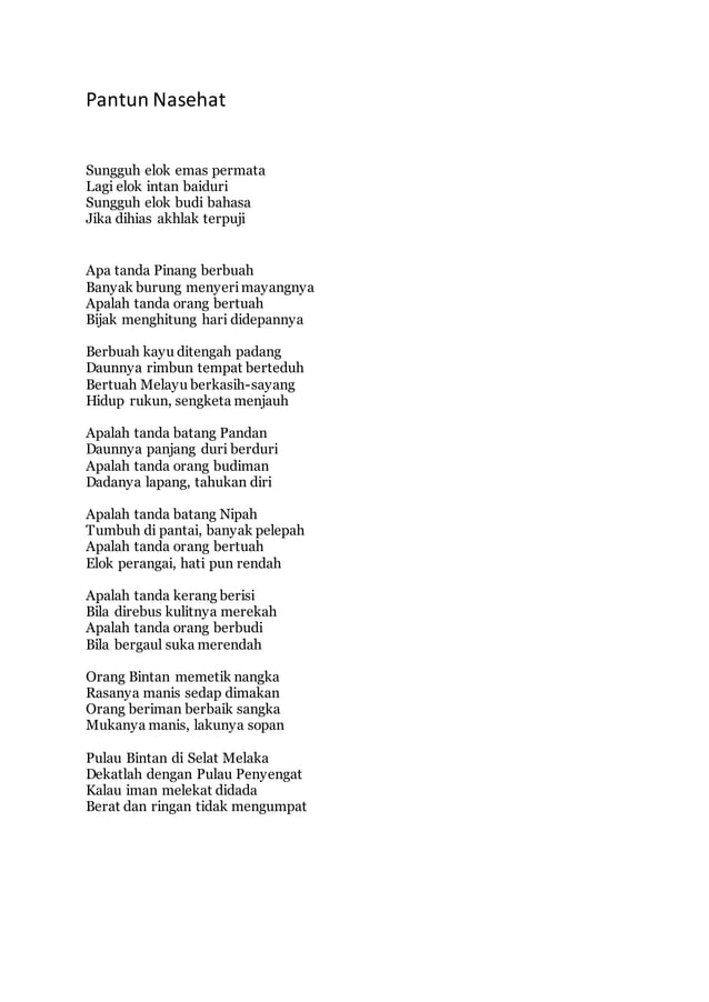 Pantun dalam Berbagai Topik | PDF