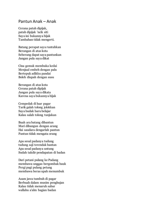 Pantun dalam Berbagai Topik | PDF