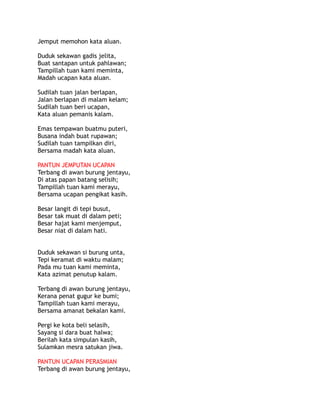 Pantun majlis | RTF