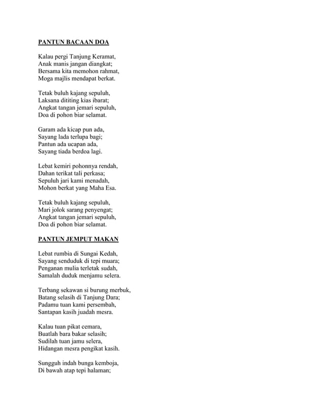 Pantun majlis 2 | DOCX