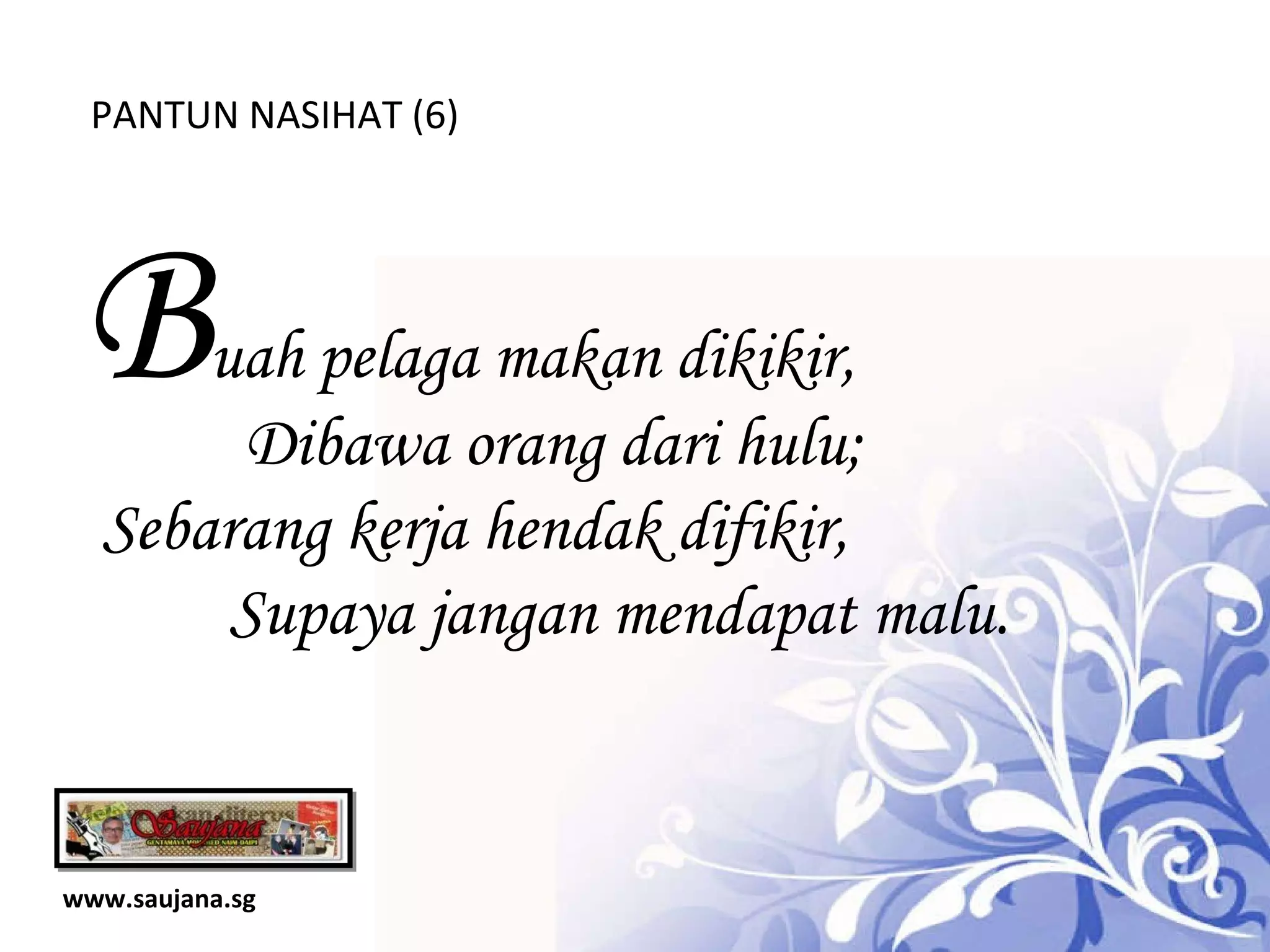 Pantun Nasihat | PPS
