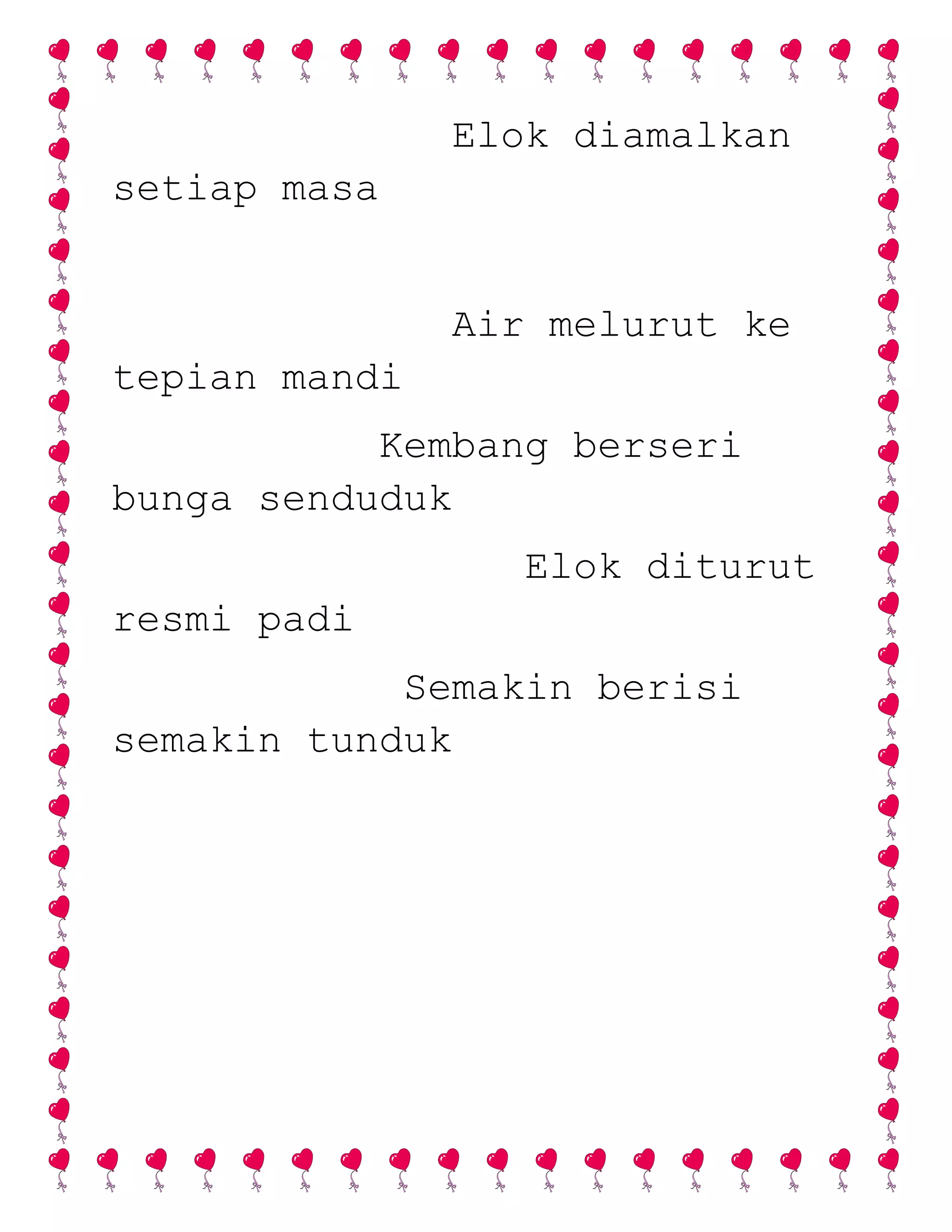 Pantun nasihat | DOCX