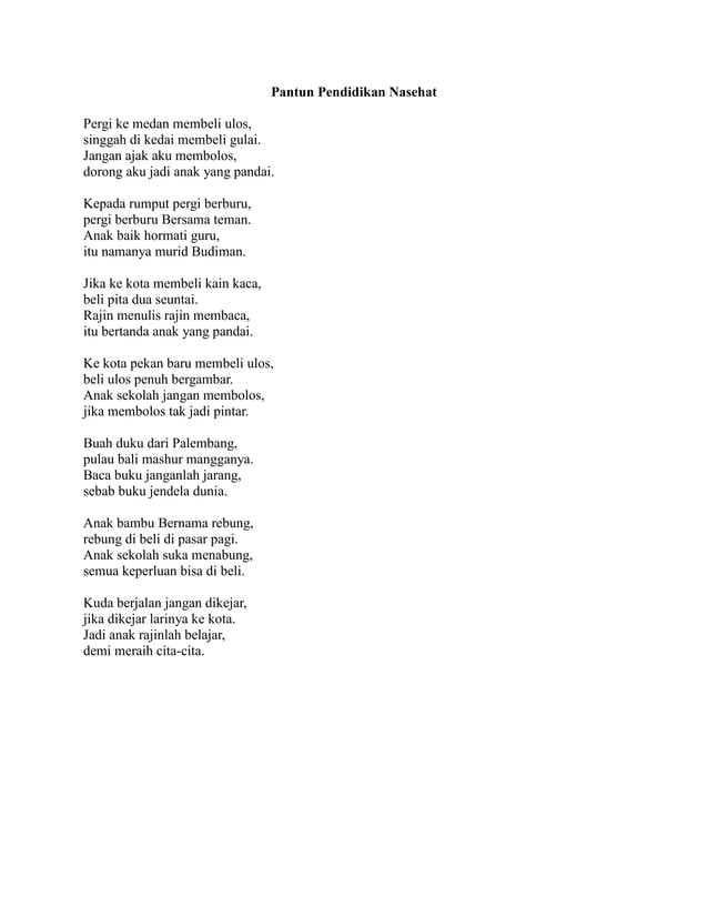 Pantun Pendidikan Nasehat.docx