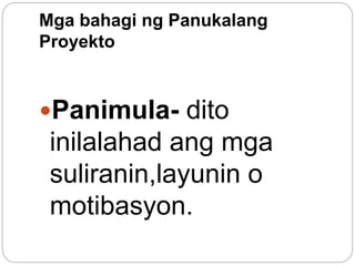Panukalang Proyekto sa Filipino General Academic Study | PPTX