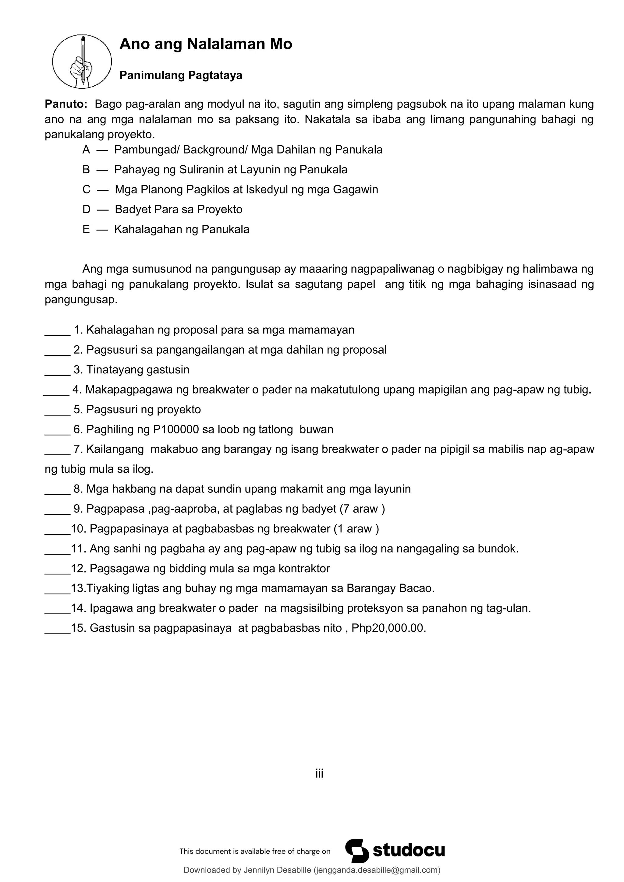 PANUKALANG PROYEKTO - MODULE.pdf