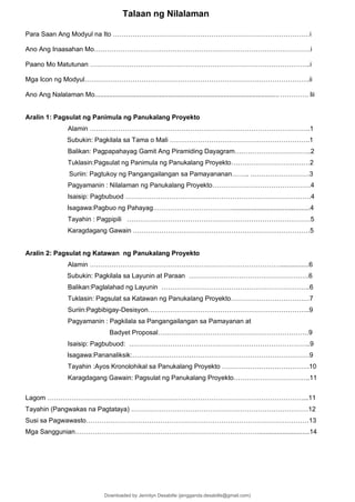 PANUKALANG PROYEKTO - MODULE.pdf