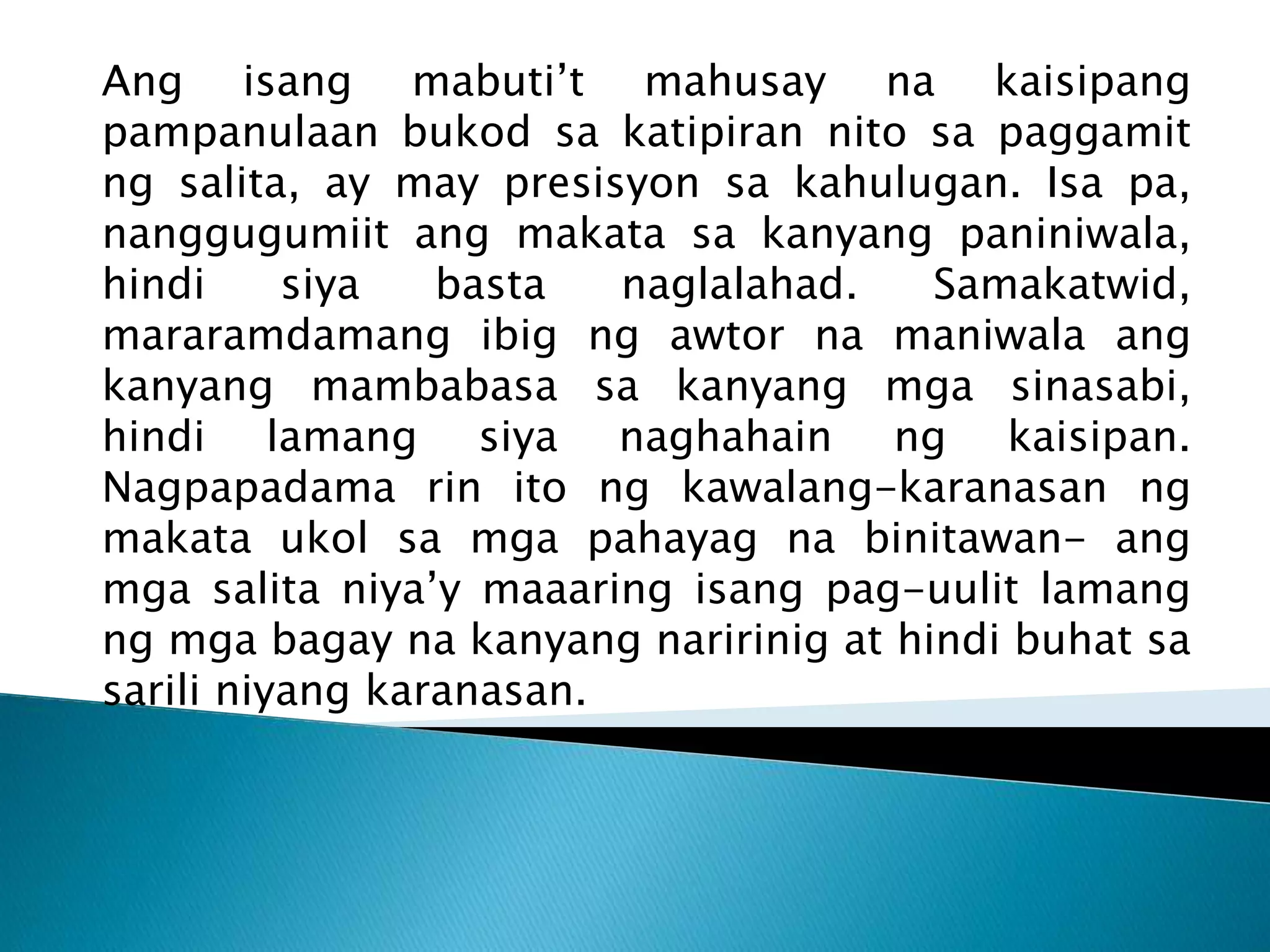 Panulaang Filipino | PPTX