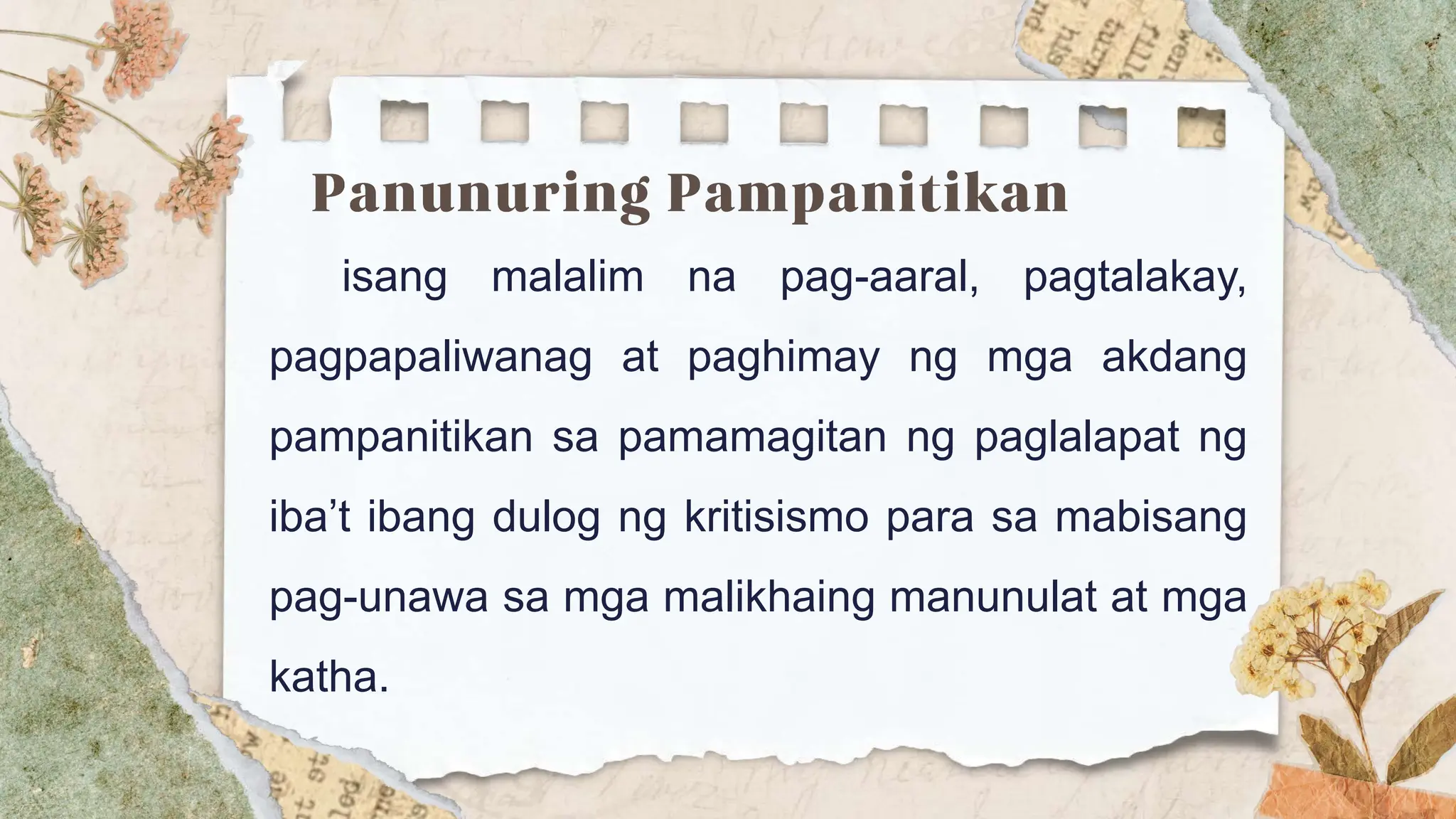 Panunuring Pampanitikan-Katangian ng.pptx