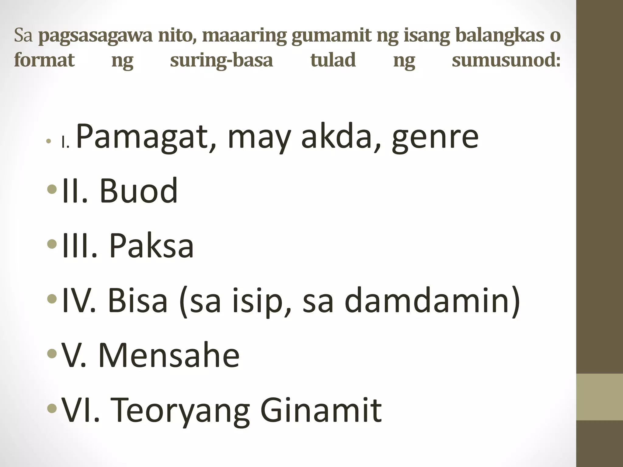 Panunuri o Suring - basa | PPTX