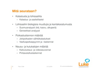 Lohiseurannat, Tietoa kantojen hoitoon ja kansalaisille, Panu Orell | PDF