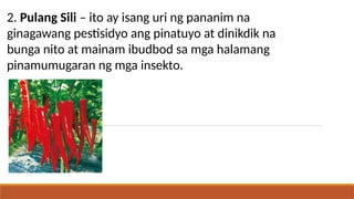 mga Insektong mapanira sa halamang gulay. | PPTX