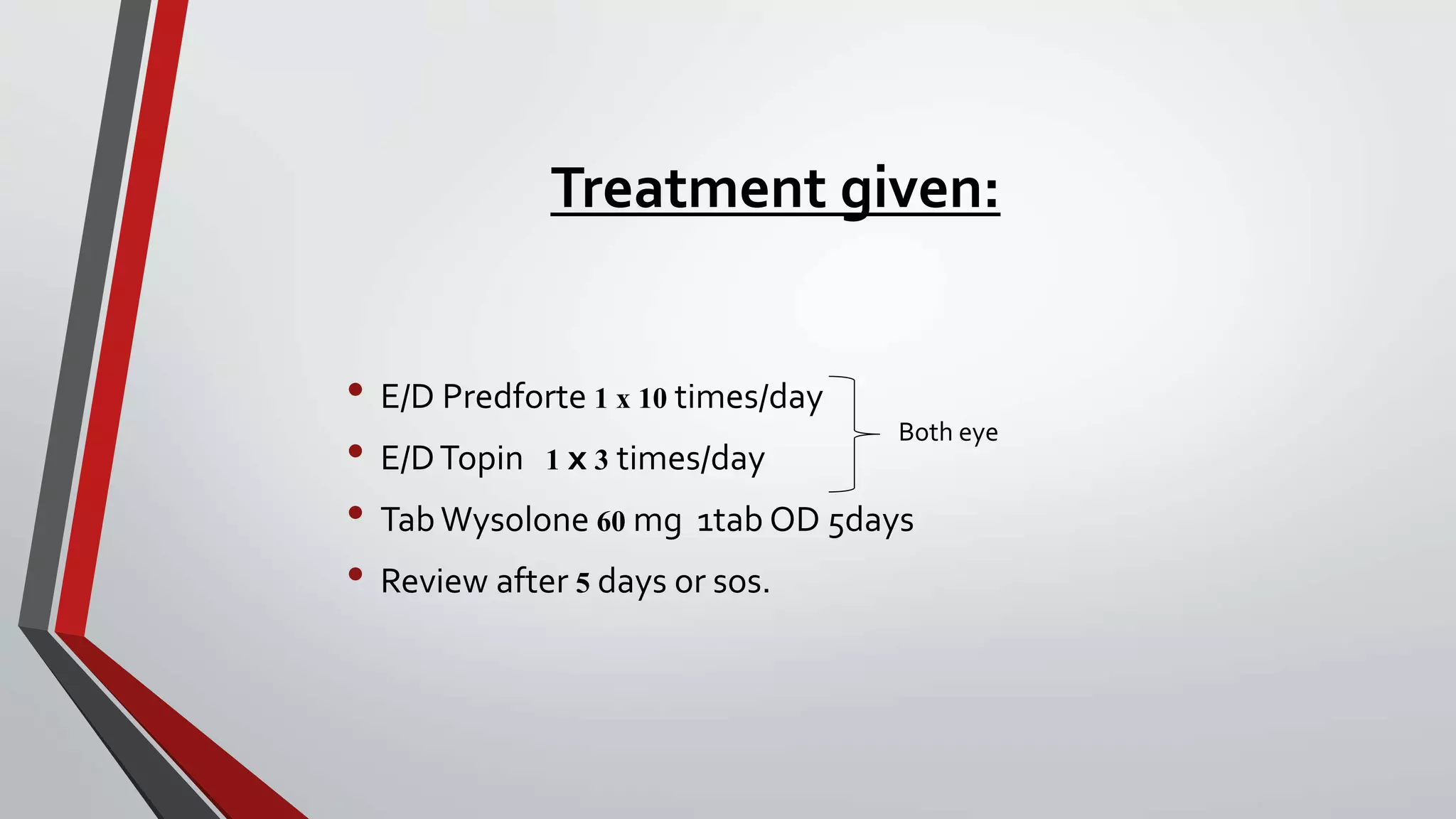 Pan-uveitis both eye (case presentation) | PPTX