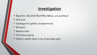 Pan-uveitis both eye (case presentation) | PPTX