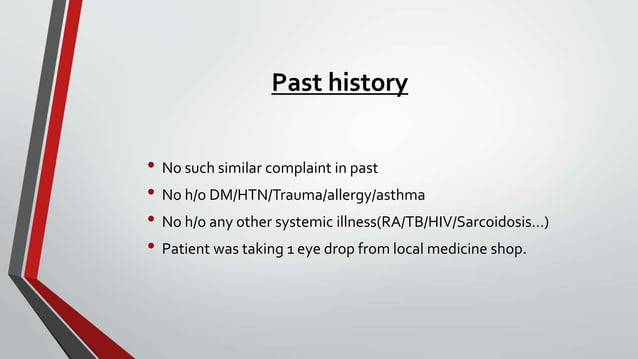 Pan-uveitis both eye (case presentation) | PPTX