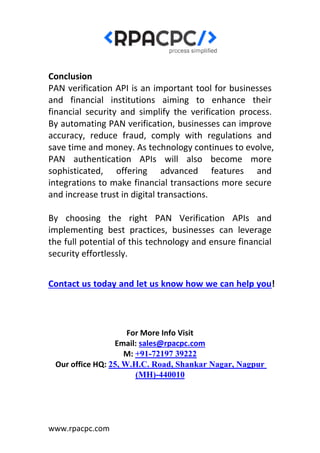 PAN Verification API The Secret to Effortless Financial Security.docx