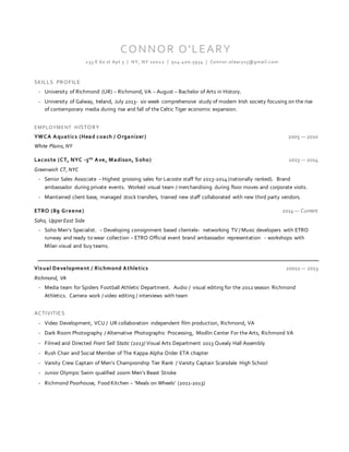 Connor O'Leary Resume | DOCX