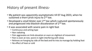 PAOD powerpoint presentation of a case of Critical limb ischemia | PPTX