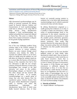 Paola Caballero and Anthony Hernandez Scientific Manuscript | PDF