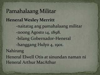 mga pangyayari bago naganap ang pananakop ng mga amirikano | PPTX