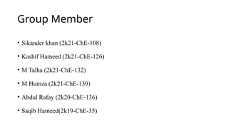 Process Analysis and optimization Presentation PPt 2k21 ChE 139 | PPT